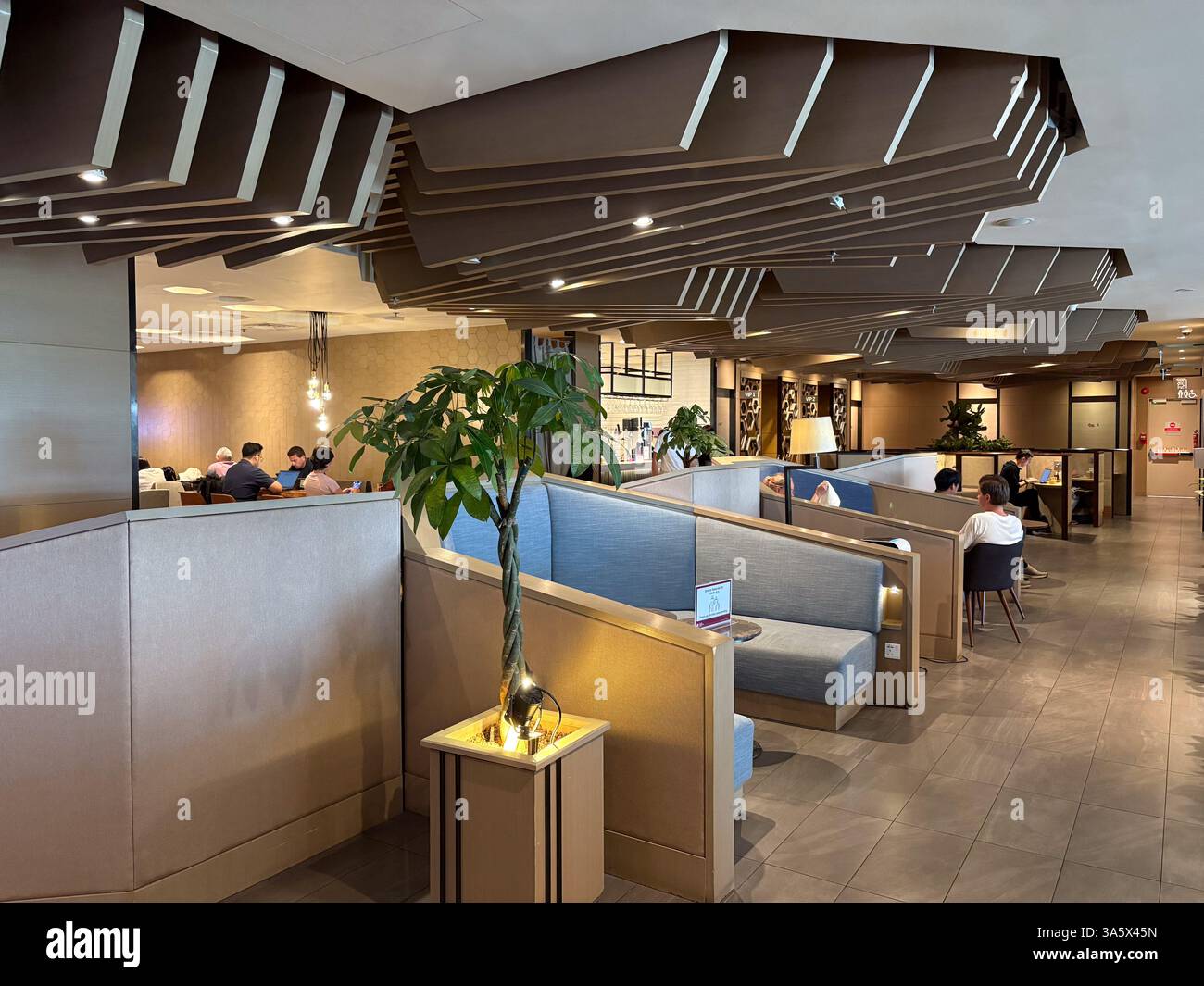 Modern lounge area features comfortable hi-res stock photography and ...
