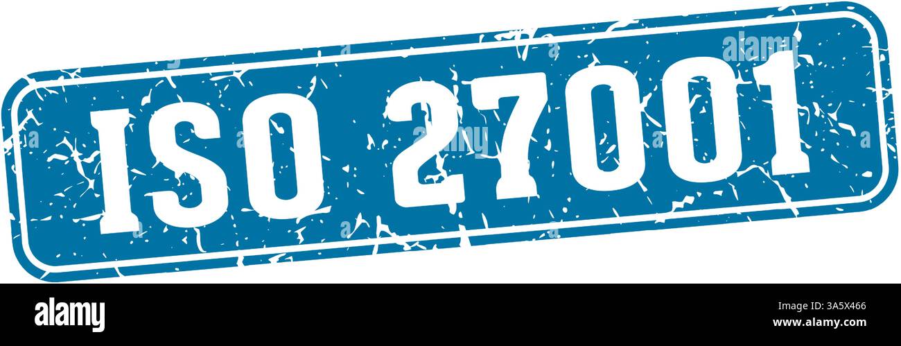 iso 27001 stamp. iso 27001 rectangular sign isolated on transparent ...