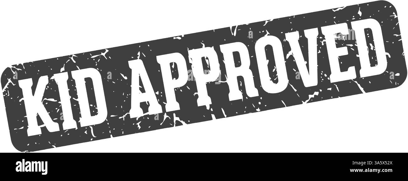 kid approved stamp. kid approved rectangular sign isolated on ...