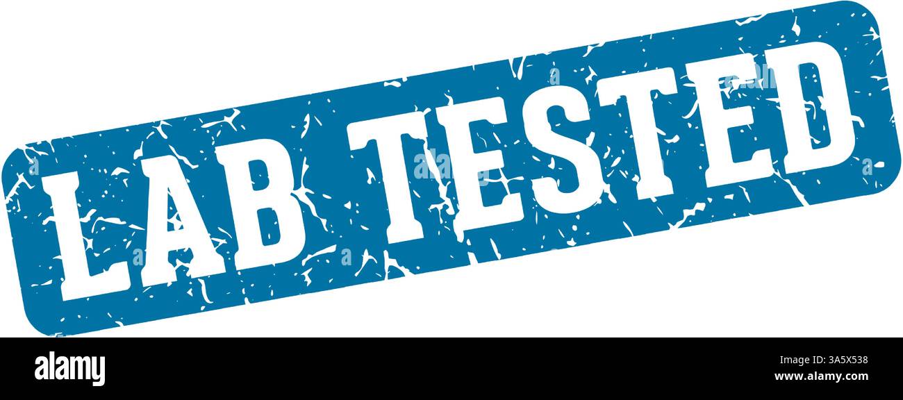 lab tested stamp. lab tested rectangular sign isolated on transparent ...