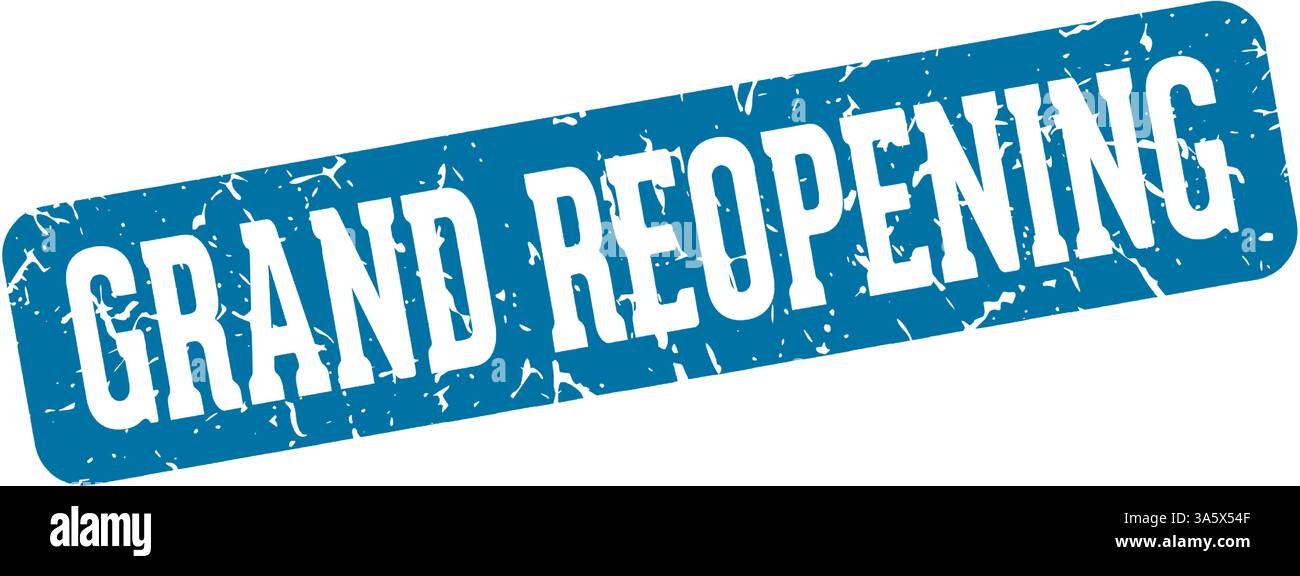 grand reopening stamp. grand reopening rectangular sign isolated on ...