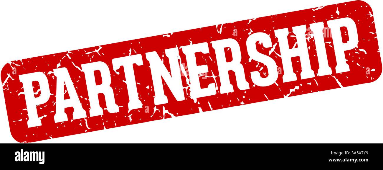 partnership stamp. partnership rectangular sign isolated on transparent ...
