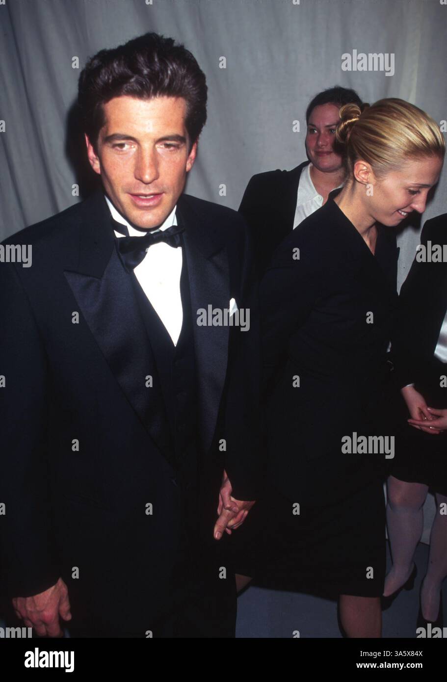 Oct 15, 1998; New York, NY, USA; JOHN F. KENNEDY JR & his wife Carolyn ...
