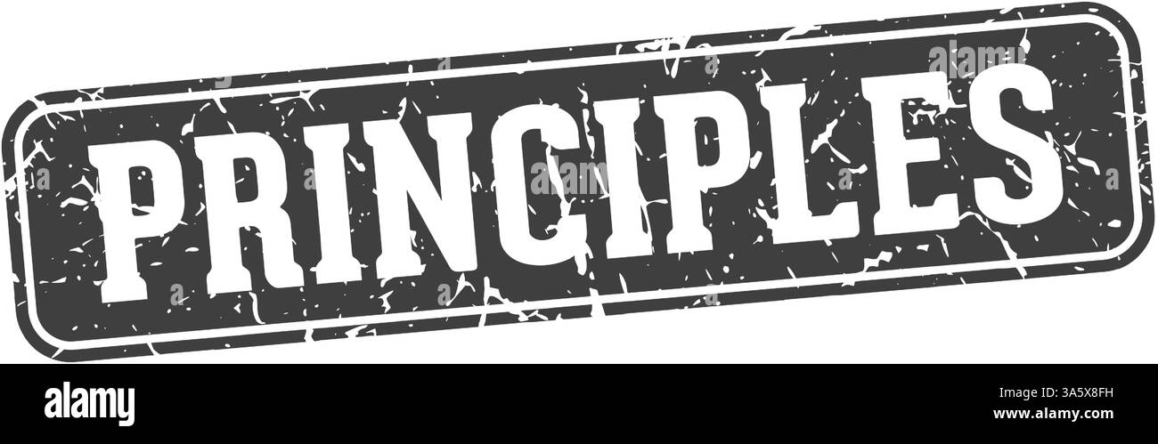 principles stamp. principles rectangular sign isolated on transparent ...