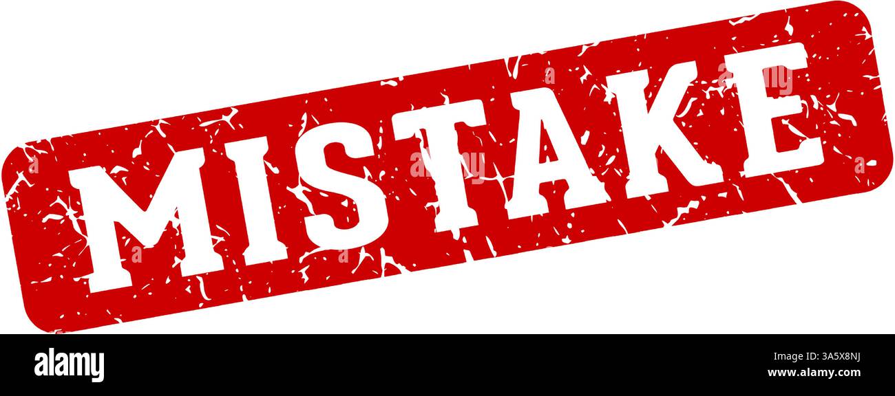 mistake stamp. mistake rectangular sign isolated on transparent ...