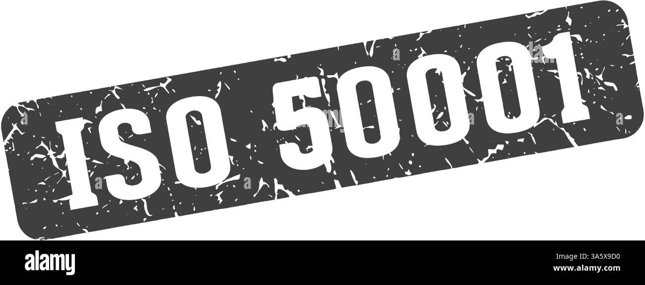 iso 50001 stamp. iso 50001 rectangular sign isolated on transparent ...