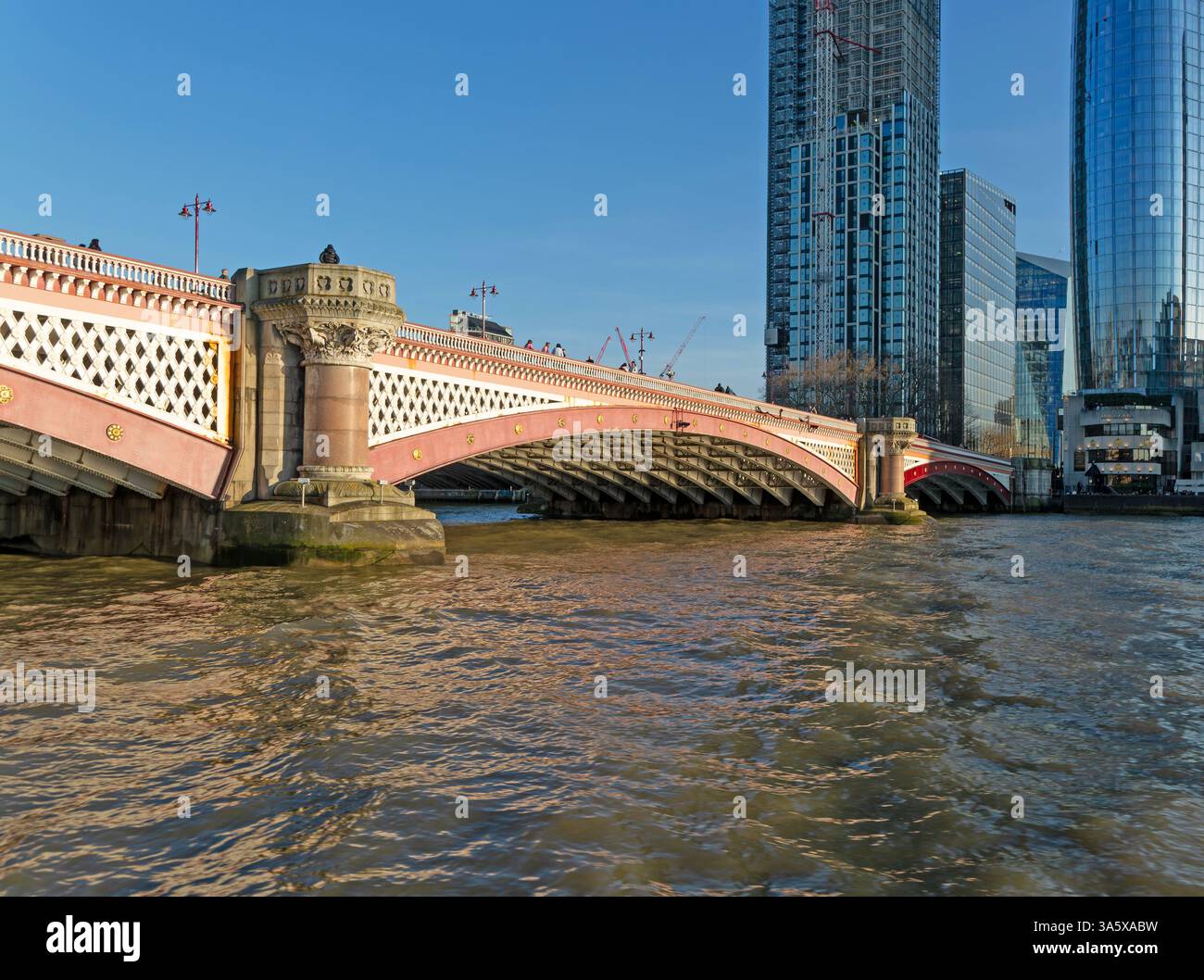Blackfriars Bridge from Southbank, River Thames, London, England, UK ...