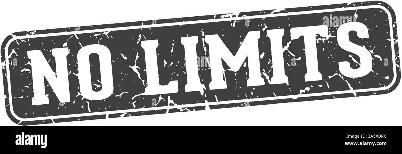 no limits stamp. no limits rectangular sign isolated on transparent ...