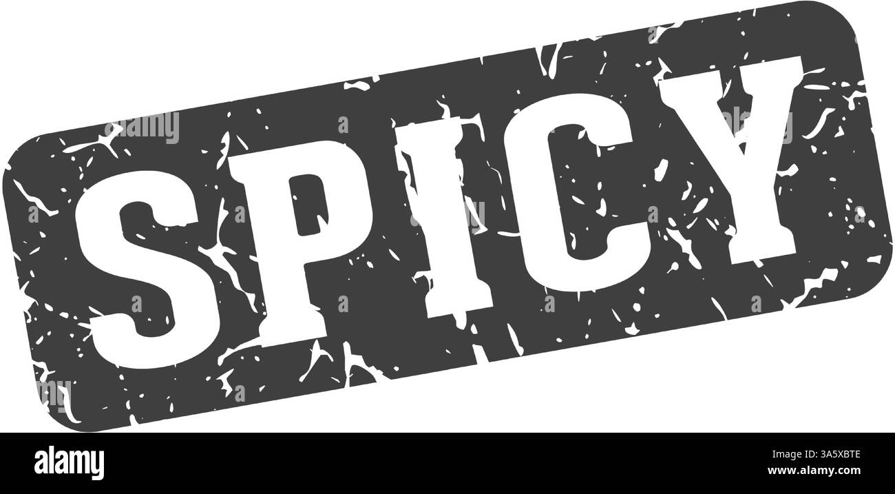 spicy stamp. spicy rectangular sign isolated on transparent background ...