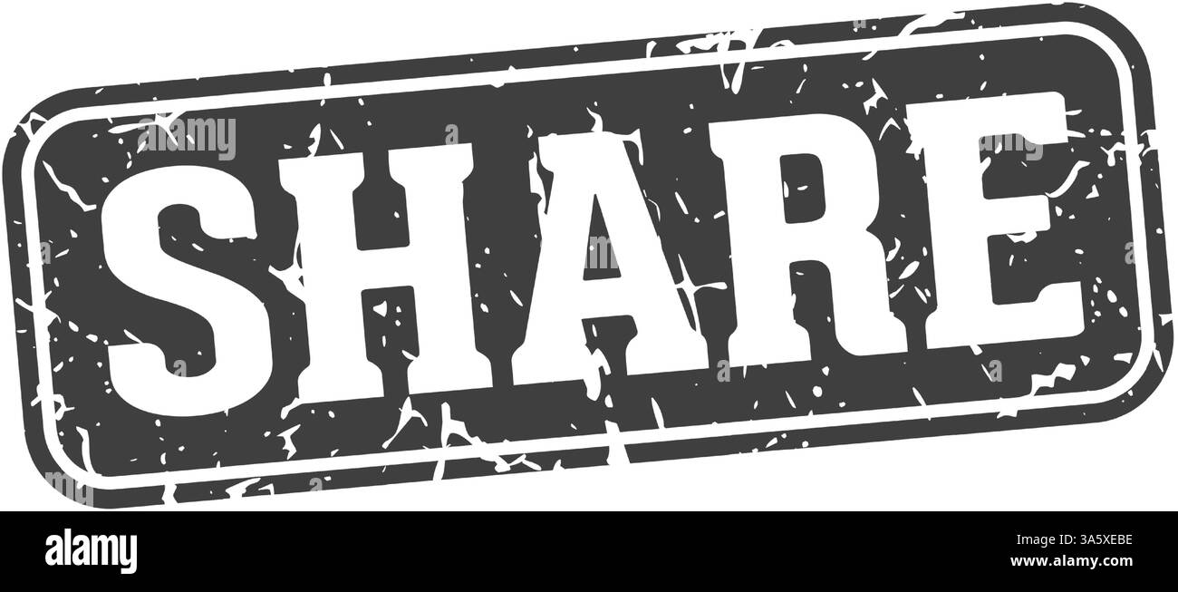 share stamp. share rectangular sign isolated on transparent background ...