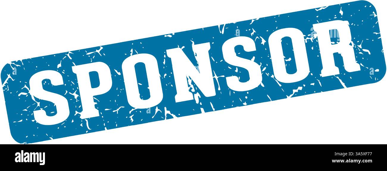 sponsor stamp. sponsor rectangular sign isolated on transparent ...
