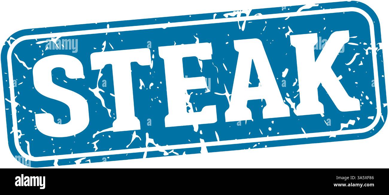 steak stamp. steak rectangular sign isolated on transparent background ...