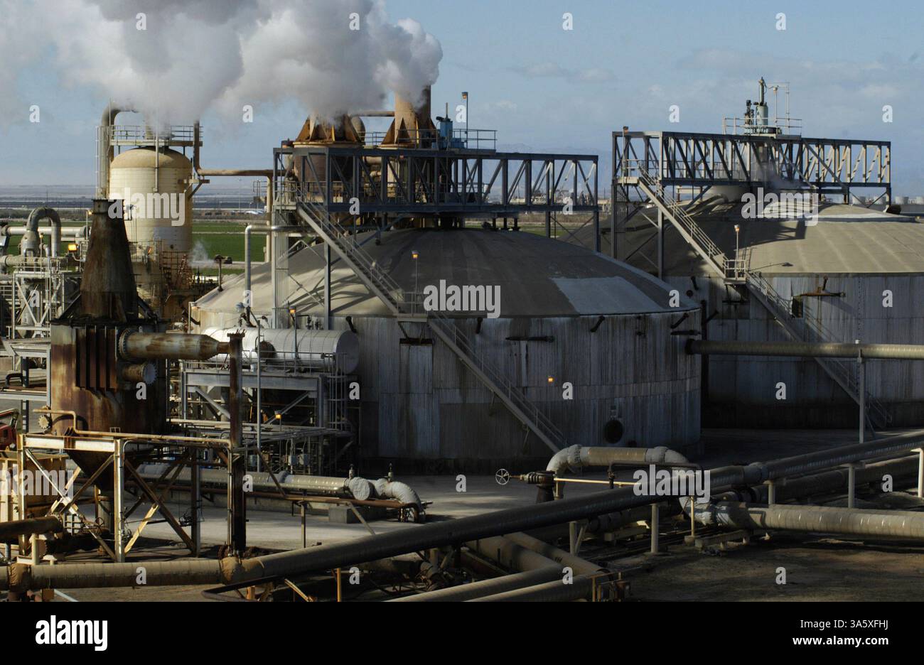 Feb 27, 2004; Calipatria, CA, USA; Unusable steam vents from one of ...