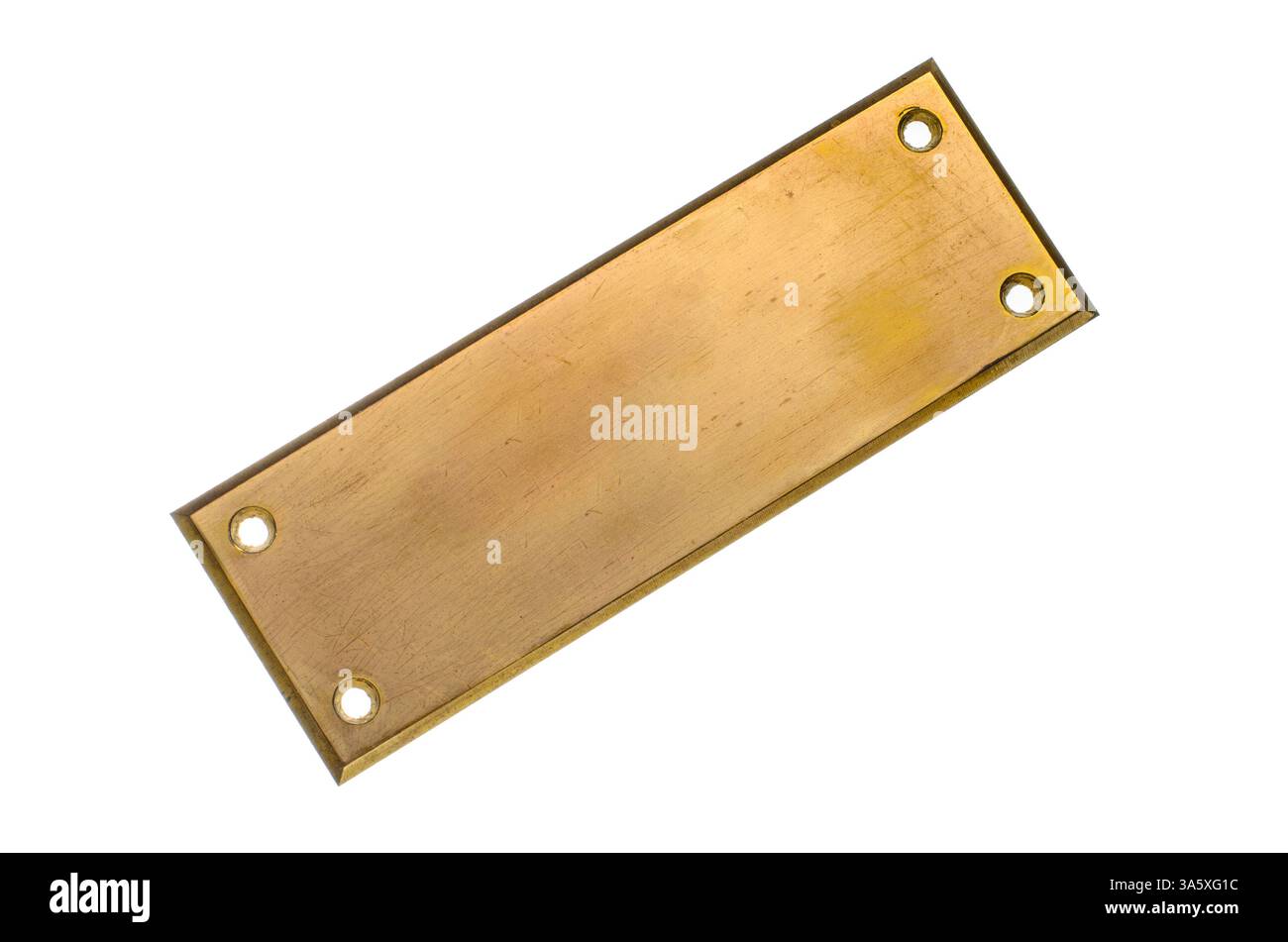 Brass Door Name Plate Isolated White Stock Photo - Alamy