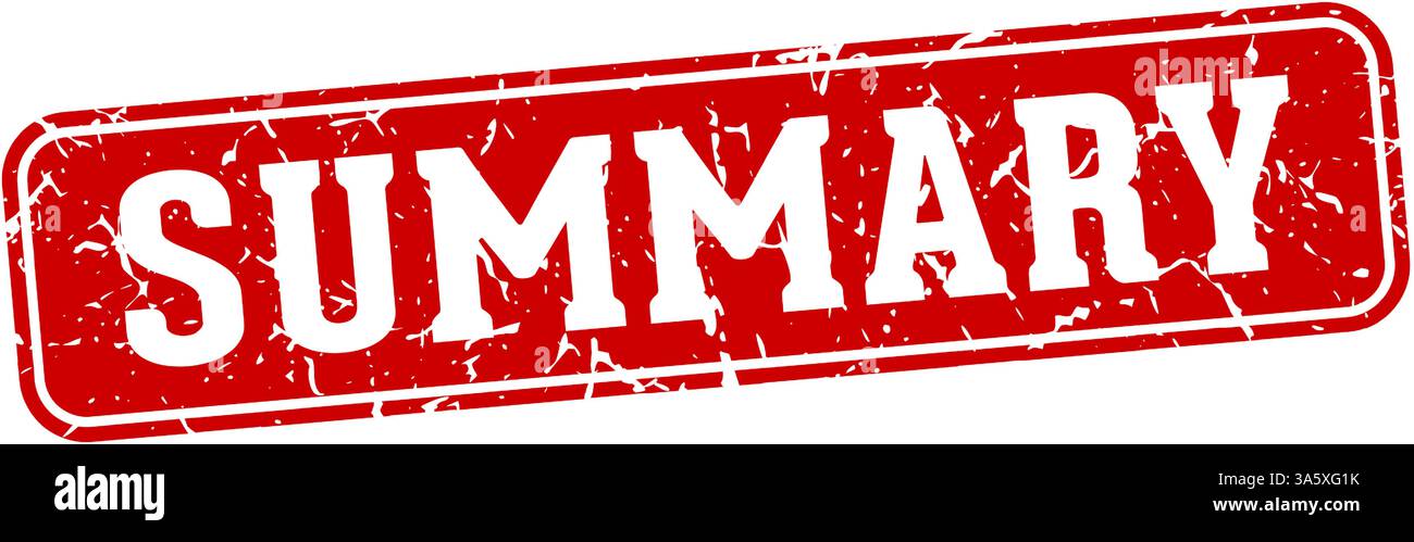 summary stamp. summary rectangular sign isolated on transparent ...