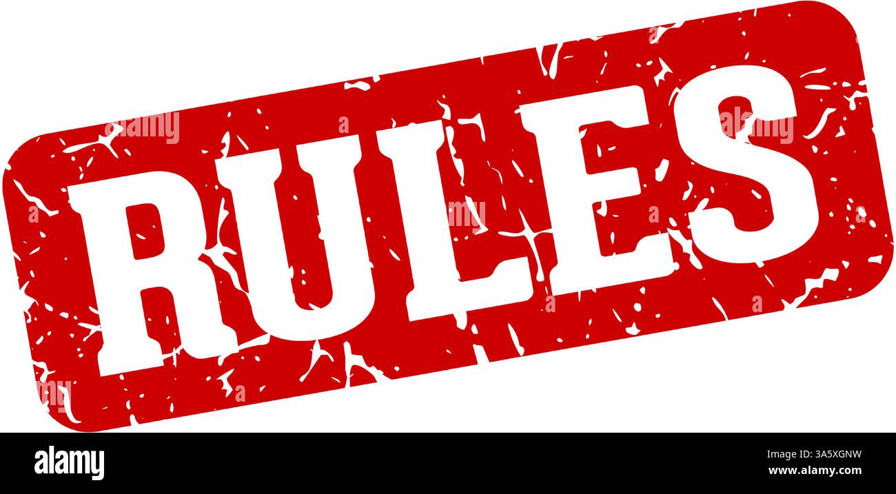 rules stamp. rules rectangular sign isolated on transparent background ...