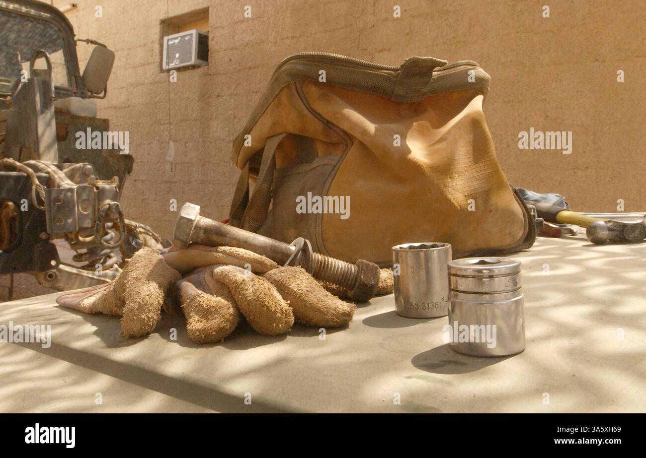 Jun 07, 2004; Camp Ramadi, Iraq; The tools of the motor transportion ...