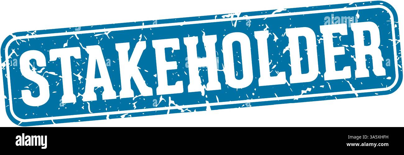 stakeholder stamp. stakeholder rectangular sign isolated on transparent ...