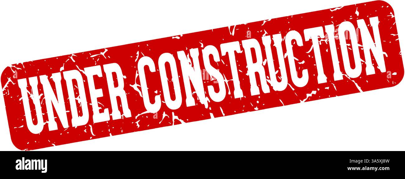 under construction stamp. under construction rectangular sign isolated ...