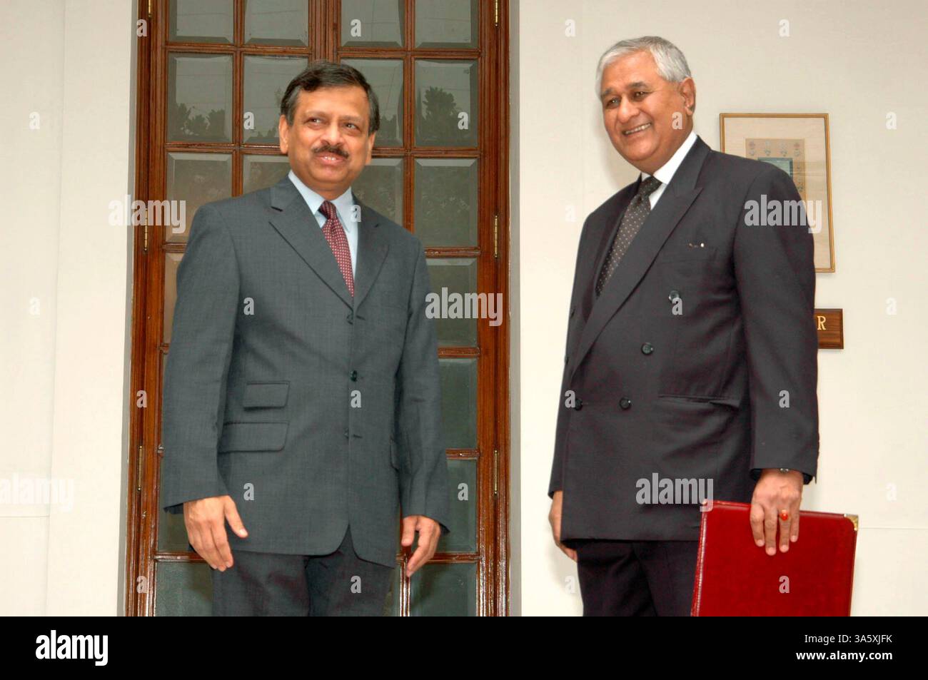 Jun 19, 2004; New Delhi, INDIA; SHEEL KANT SHARMA (left) additional ...