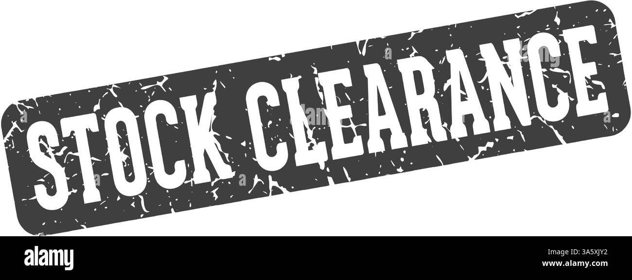 stock clearance stamp. stock clearance rectangular sign isolated on ...