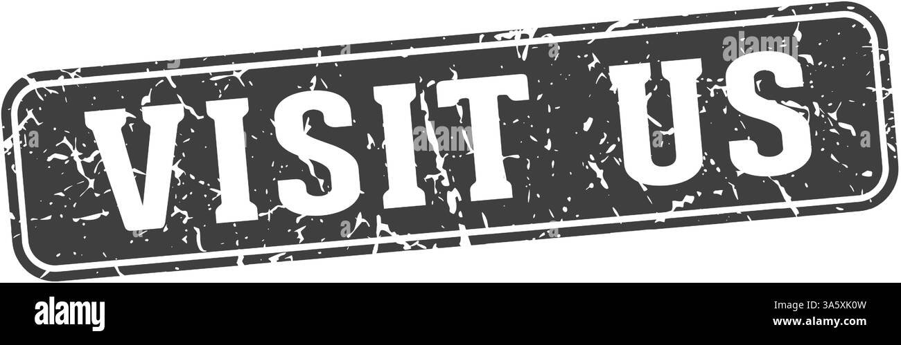 visit us stamp. visit us rectangular sign isolated on transparent ...
