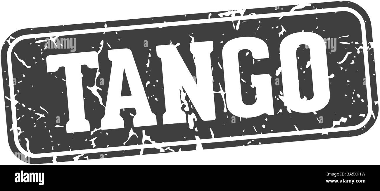 tango stamp. tango rectangular sign isolated on transparent background ...