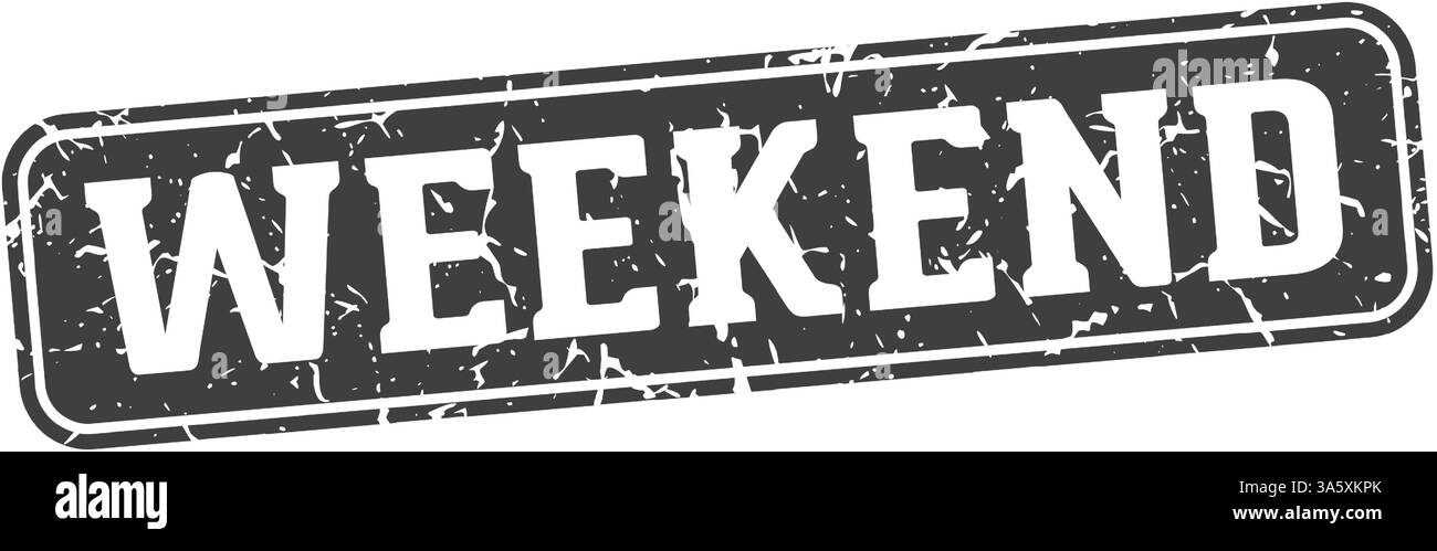weekend stamp. weekend rectangular sign isolated on transparent ...