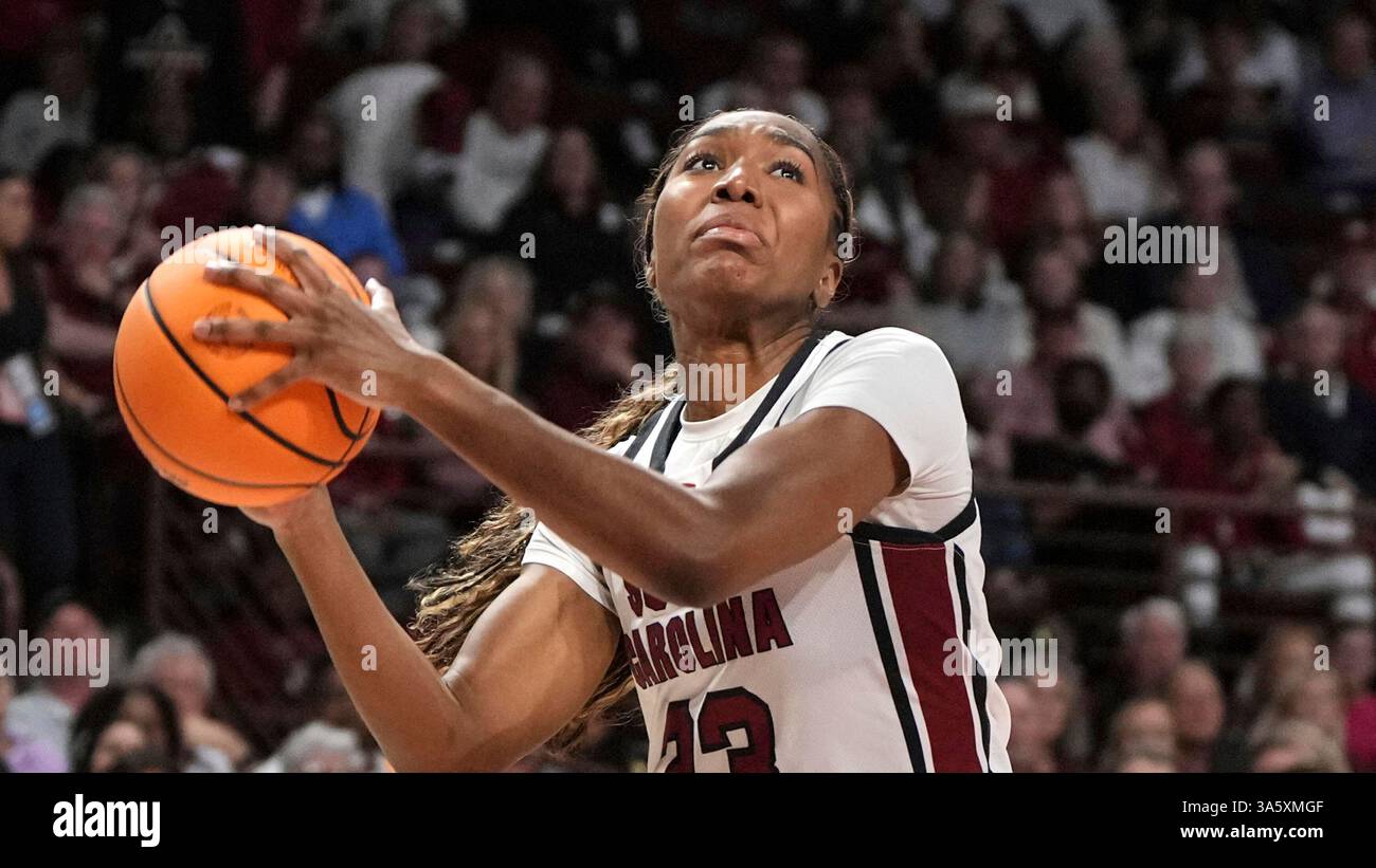South Carolina guard Bree Hall (23) during the first half in the first ...