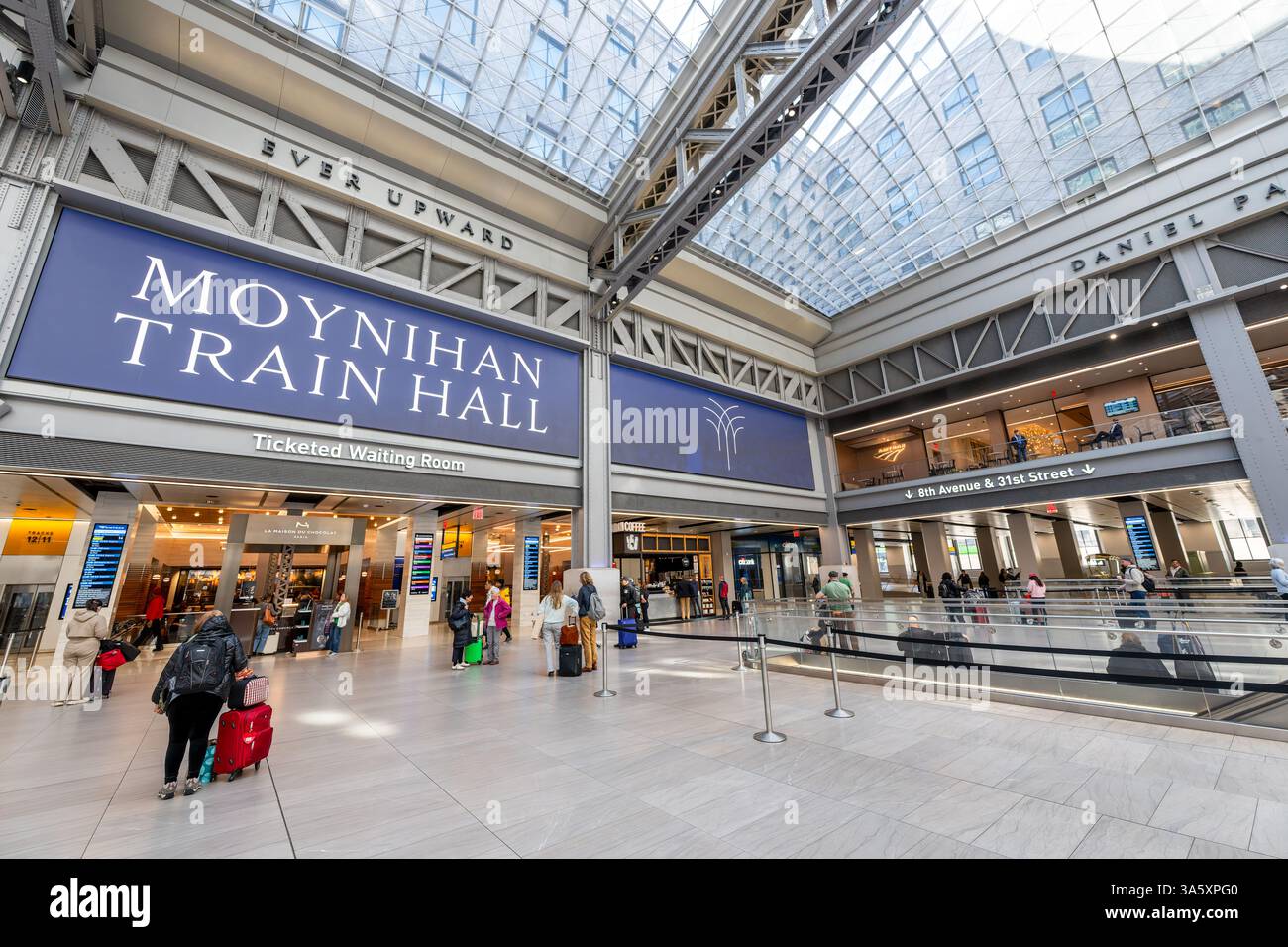 NEW YORK CITY, United States — The Moynihan Train Hall serves as an ...