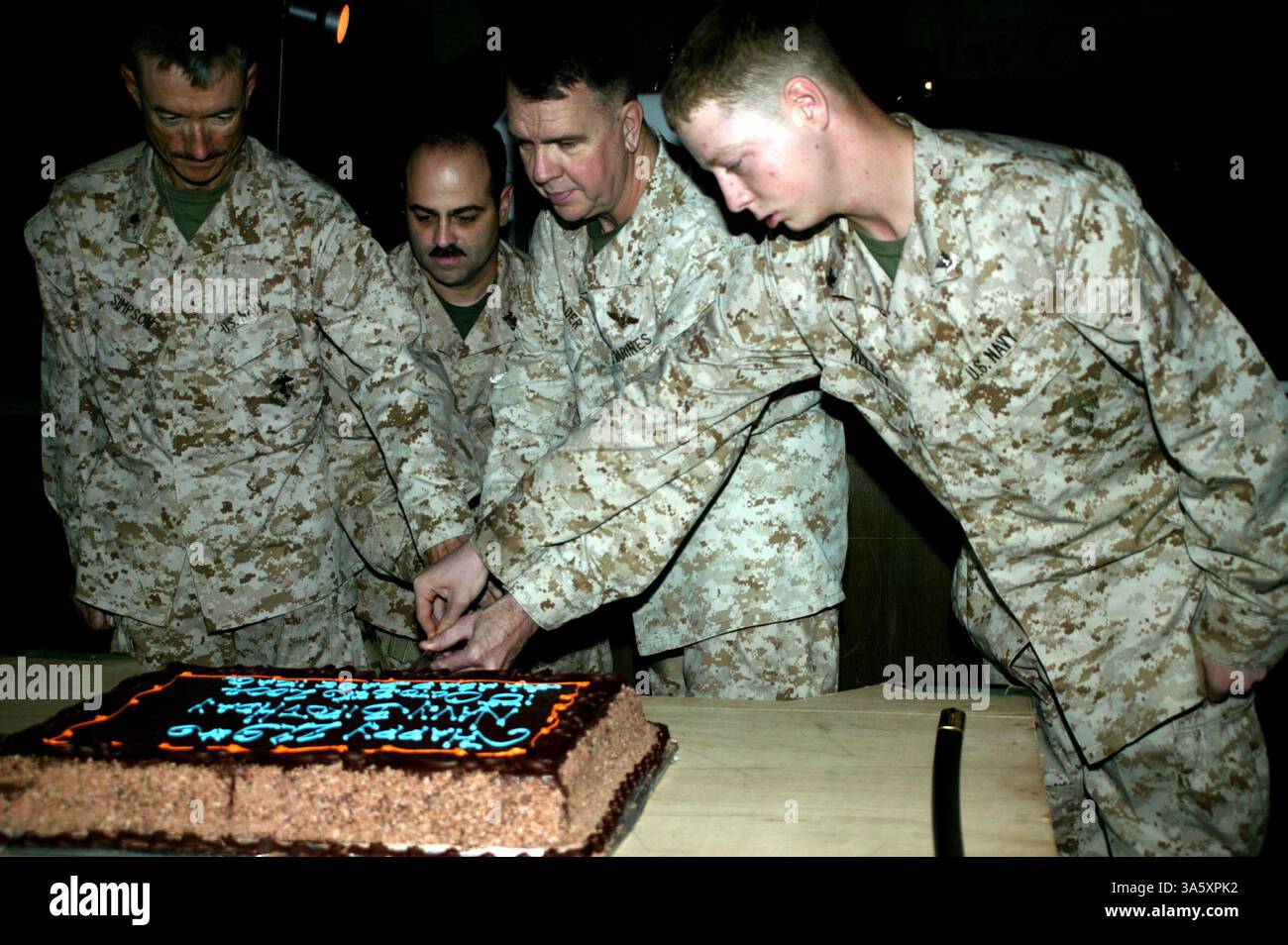 Oct 15, 2004; Al Asad, Iraq; Participating in the ceremonial cake ...