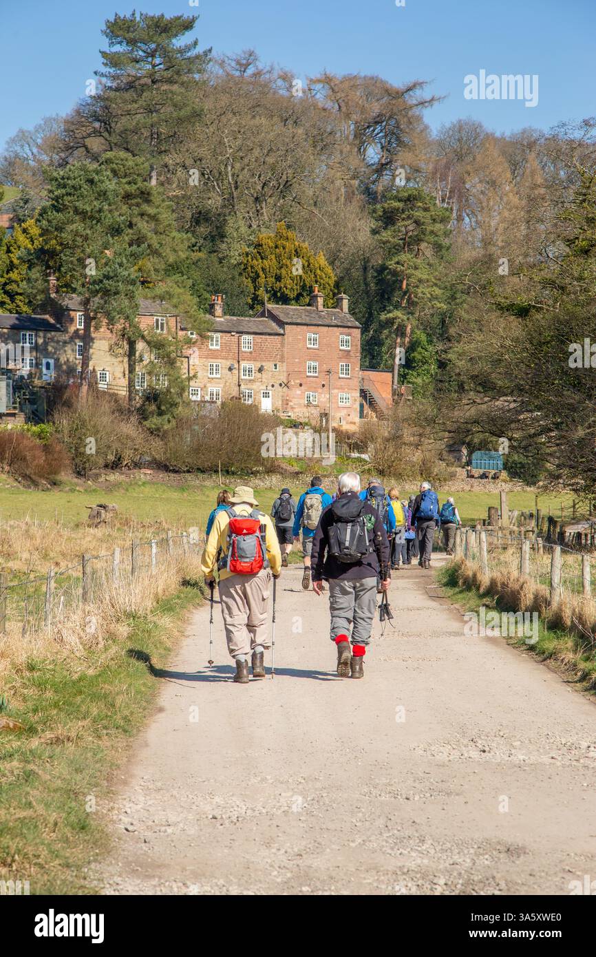 Retired people from the Sandbach U3A on their long walk through the ...