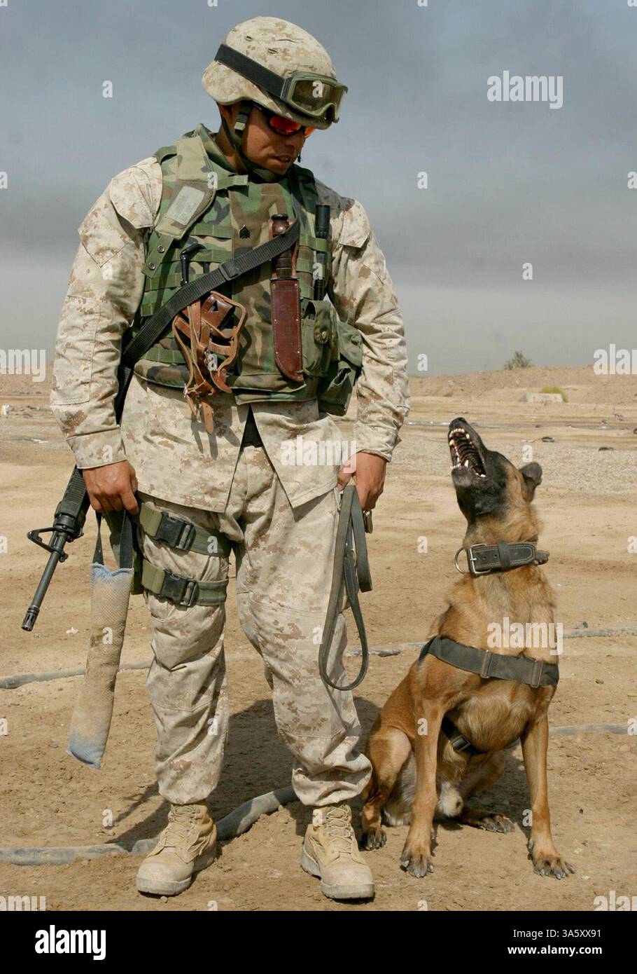 Nov 05, 2004; FOB Kalsu, Iraq; Sgt. KEN PORRAS of the 24th Marine ...