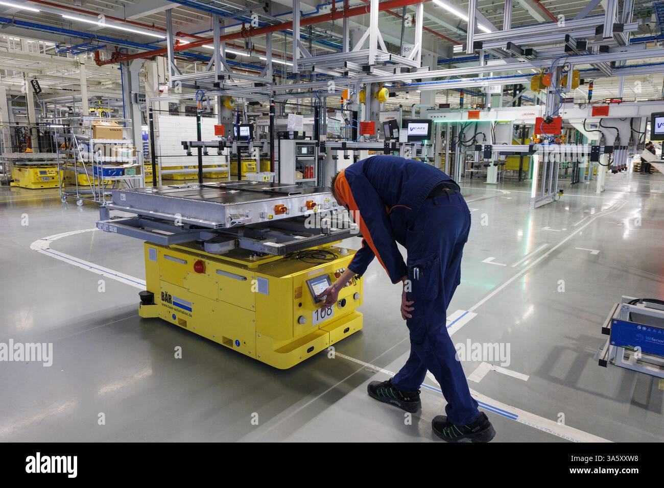 Gent, Belgium. 24th Mar, 2025. Battery plant for the new EX30 pictured ...