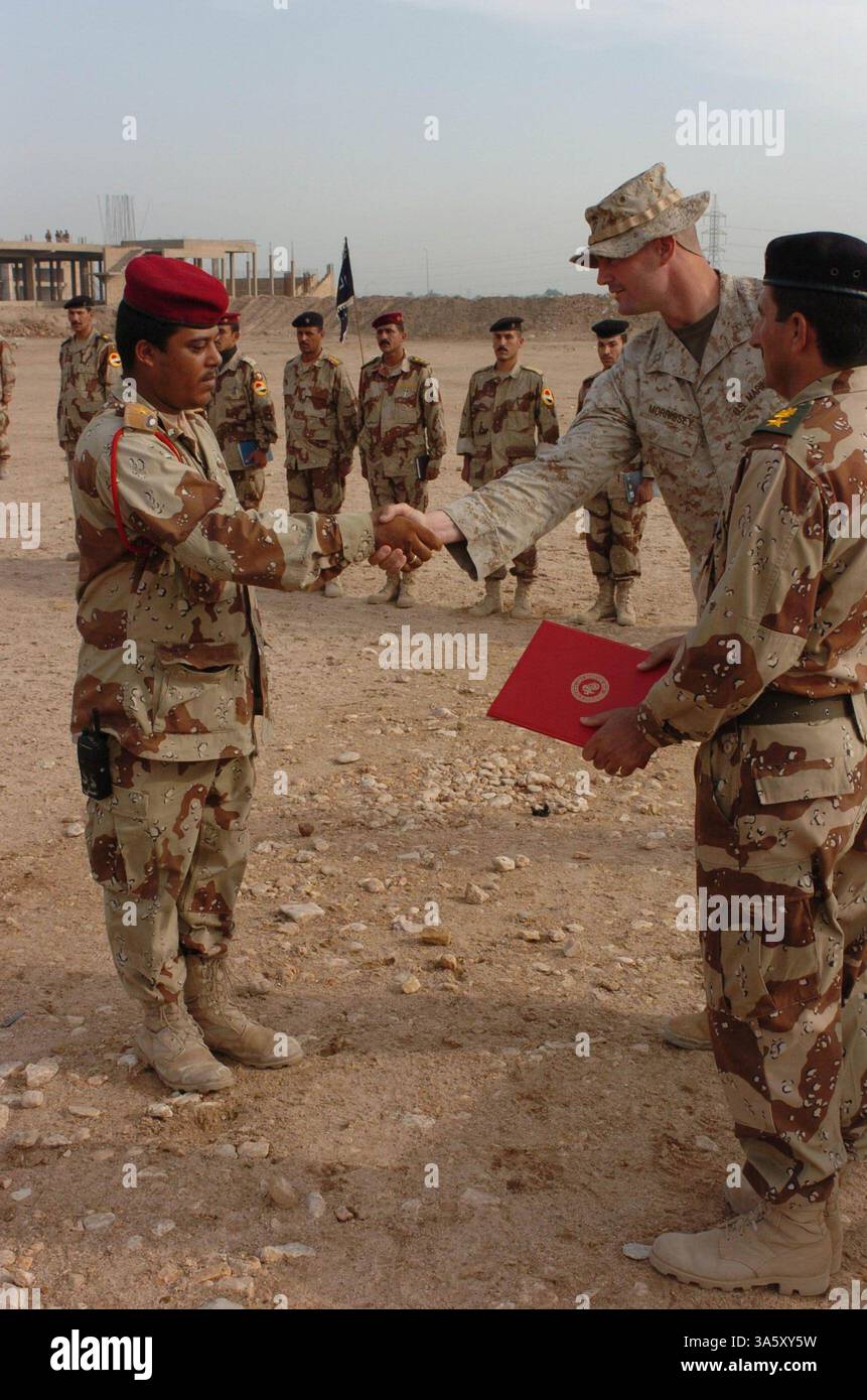 Nov 10, 2004; An Najaf, Iraq; Iraqi 2nd Lt. ISHTAC ALIB TAYEH, 405th ...