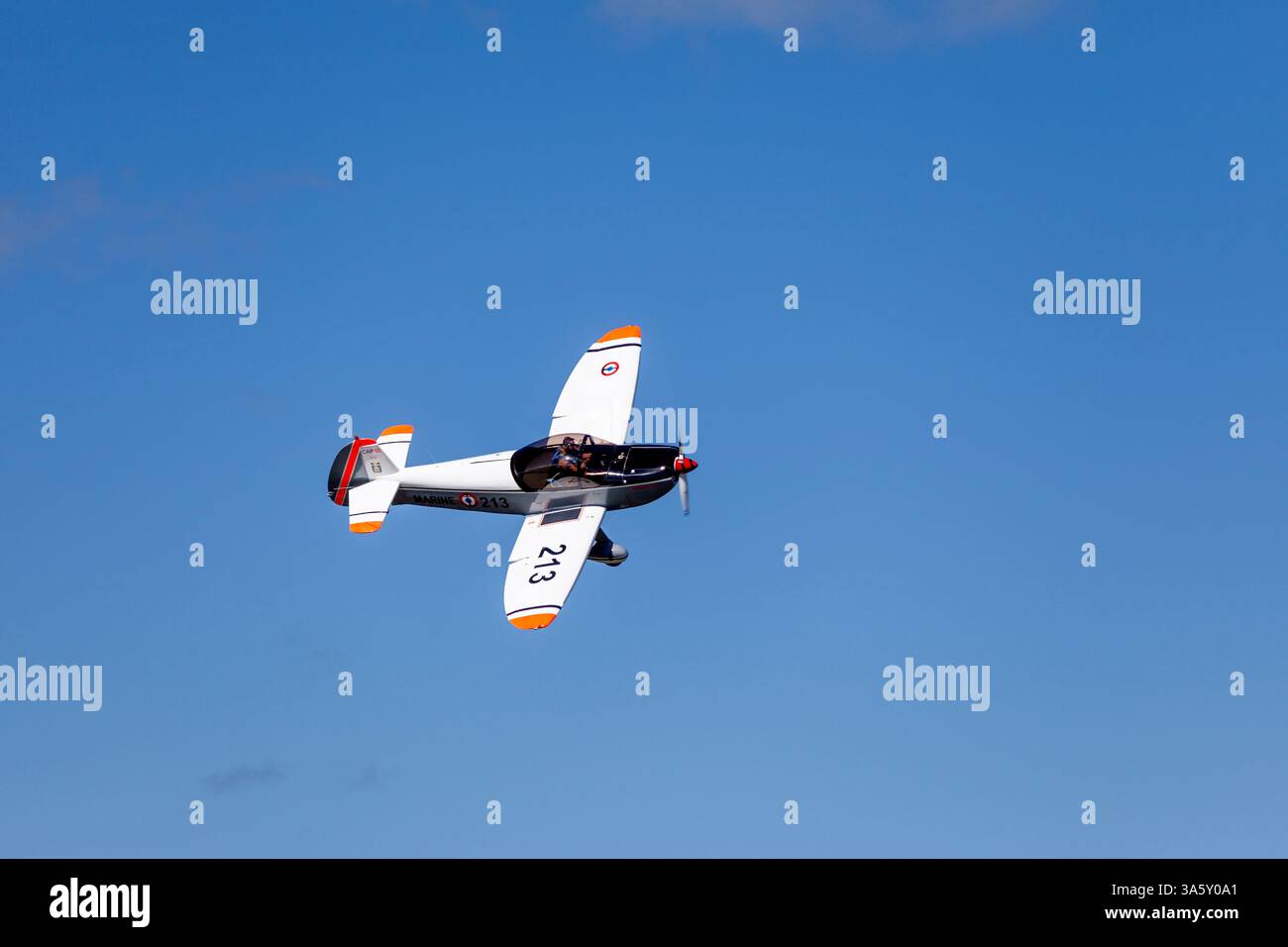 Morlaix, France - September 18 2022: French Navy pilot aboard a Robin ...