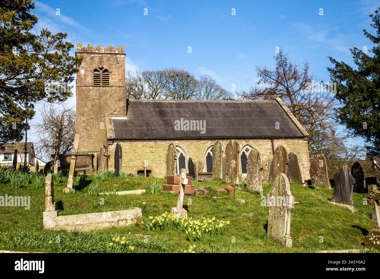 St Michael's Church and churchyard in the rural village of Wincle ...
