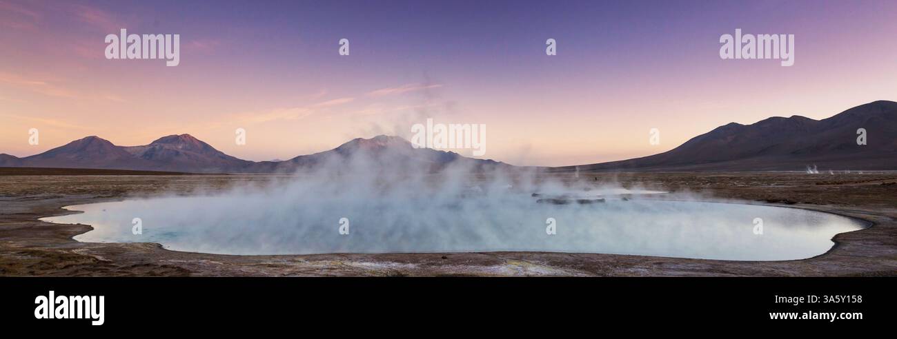Natural Hot Spring in Atacama desert, Chile, South America Stock Photo ...