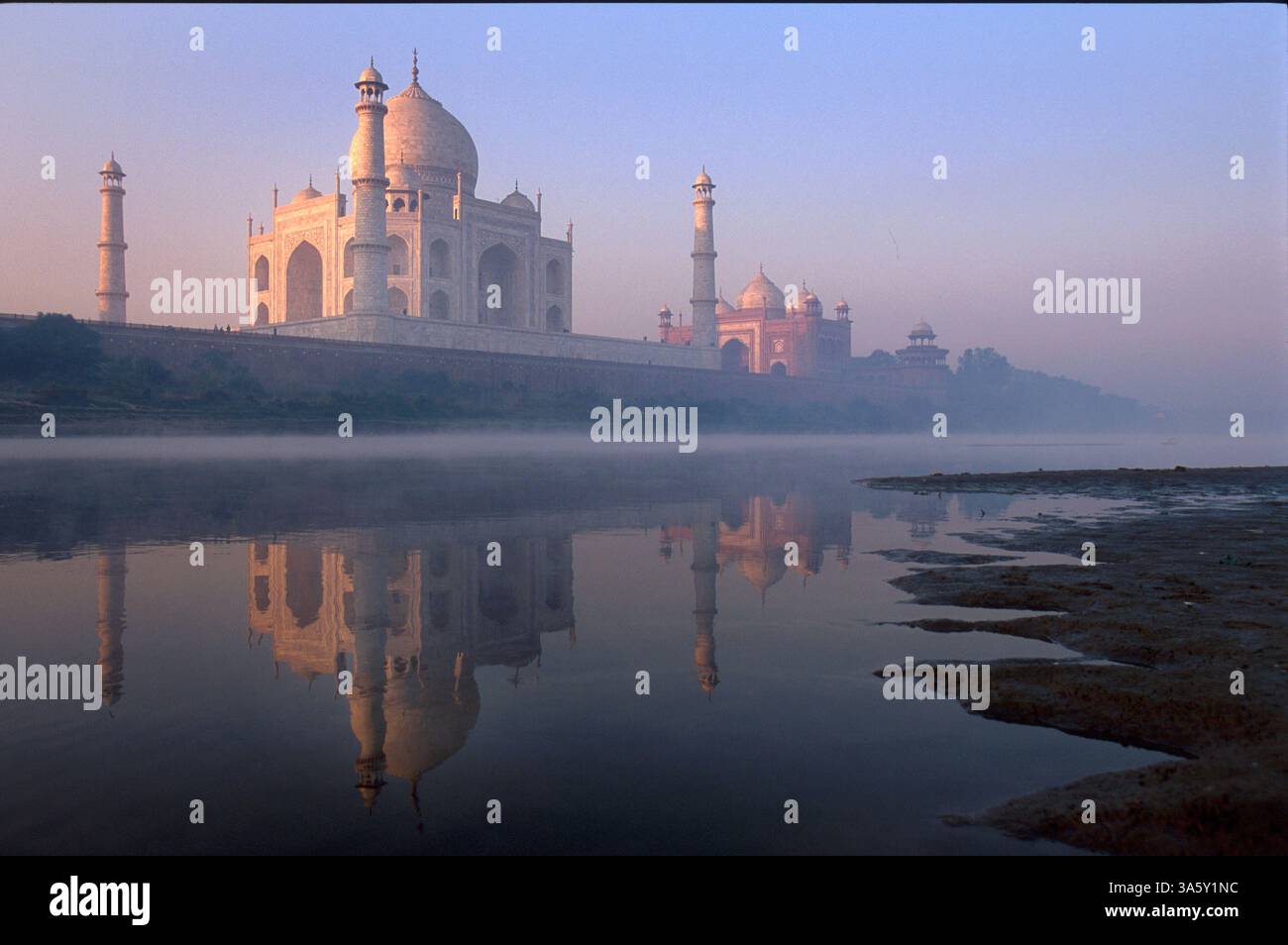 Nov 26, 2004; Agra, INDIA; Taj Mahal reflection in Yamuna river. In ...