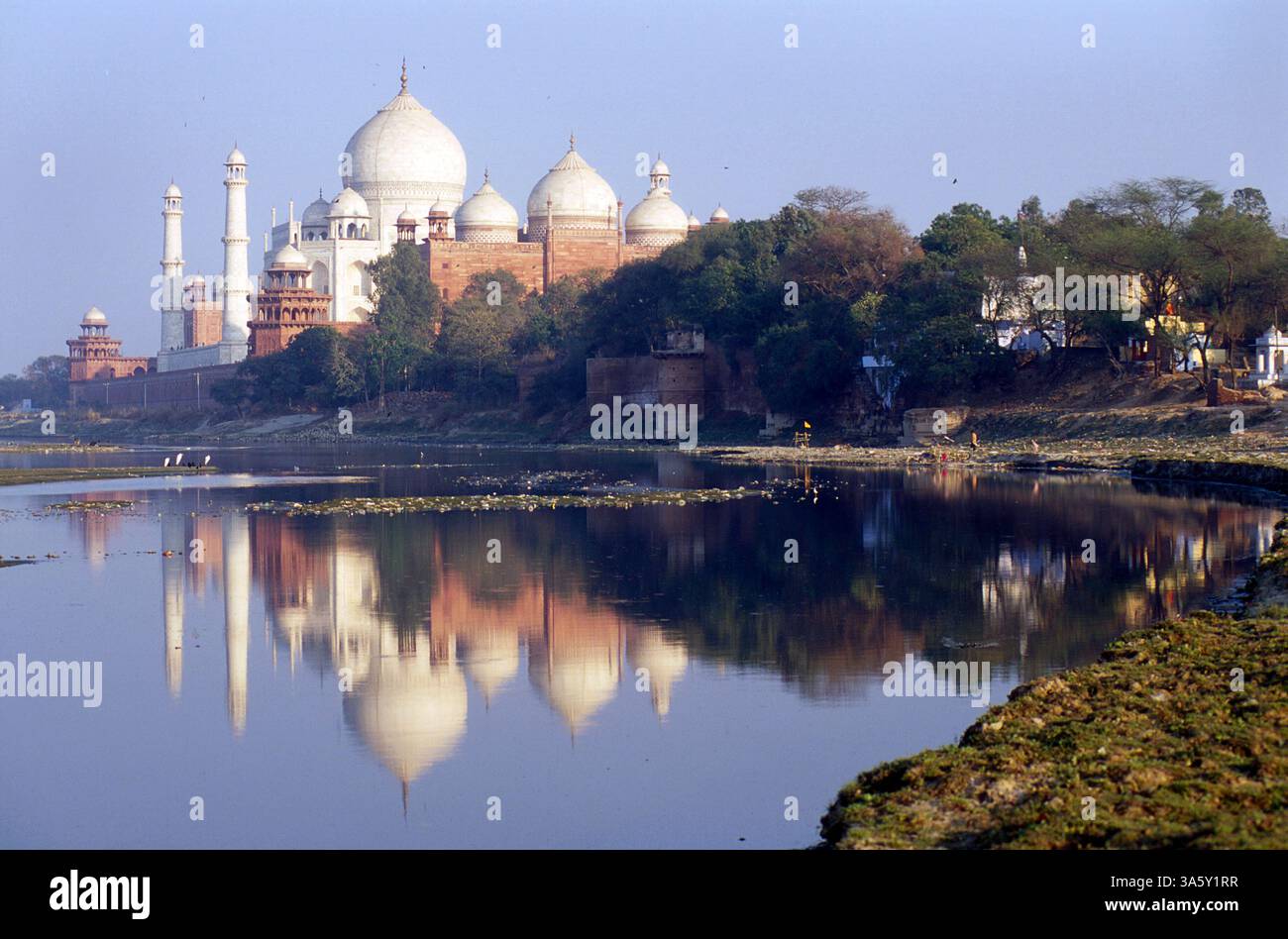 Nov 26, 2004; Agra, INDIA; Taj Mahal reflection in Yamuna river. In ...