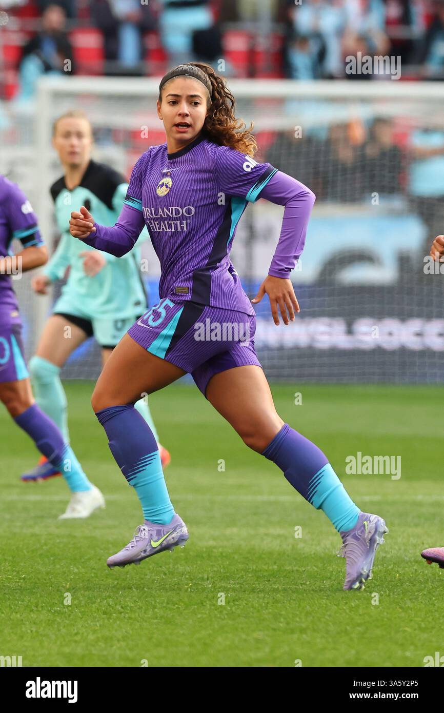 HARRISON, NJ - MARCH 23: Angelina #15 of Orlando Pride during the first ...