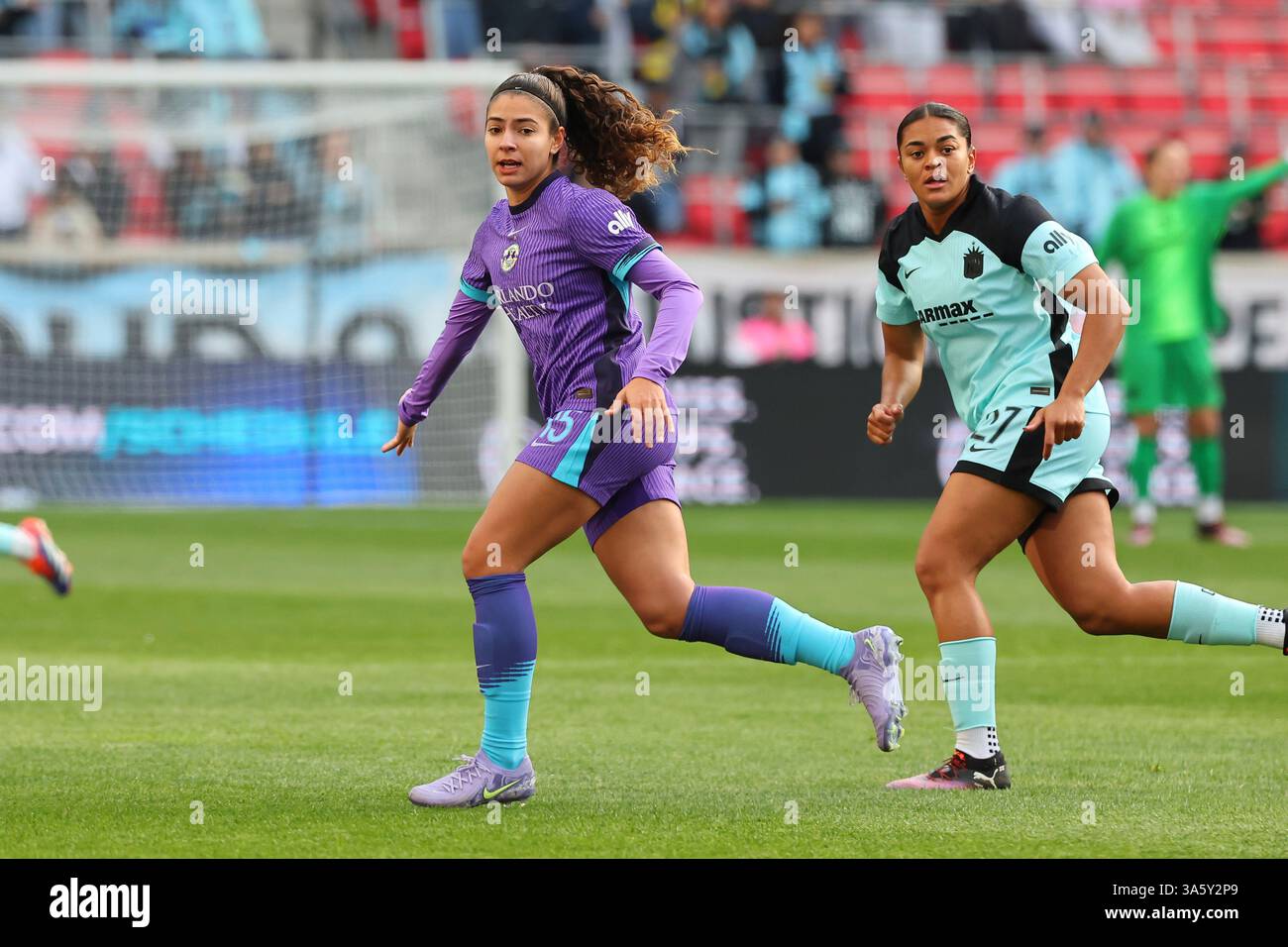 HARRISON, NJ - MARCH 23: Angelina #15 of Orlando Pride during the first ...