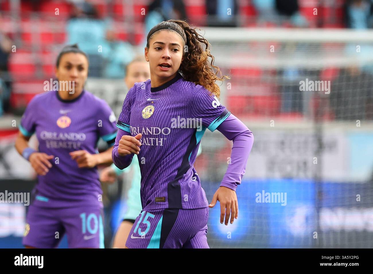 HARRISON, NJ - MARCH 23: Angelina #15 of Orlando Pride during the first ...