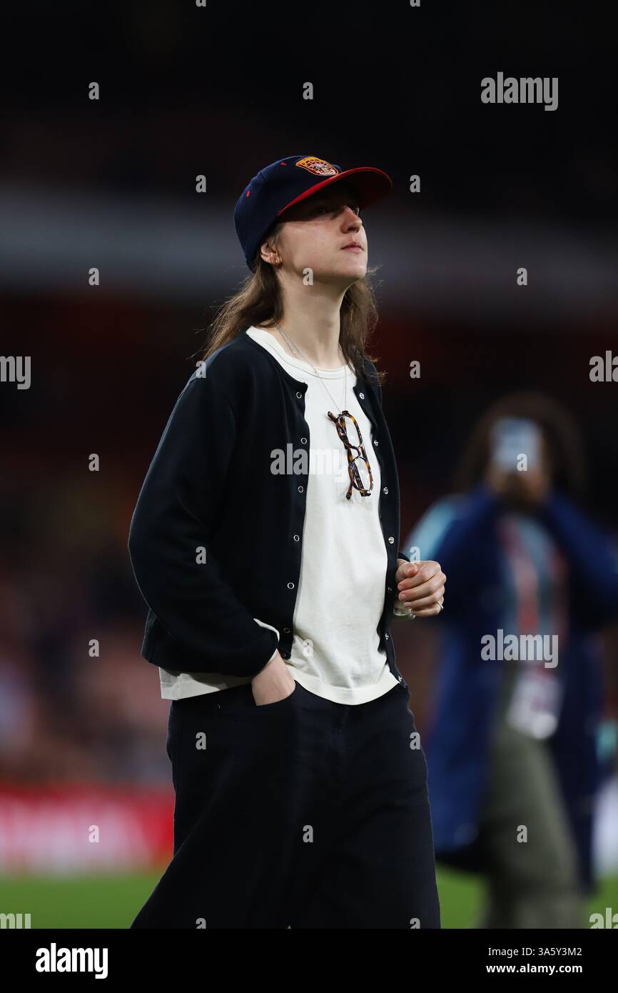 Injured Arsenal player Lotte Wobben Moy after the Barclays FA Women's ...
