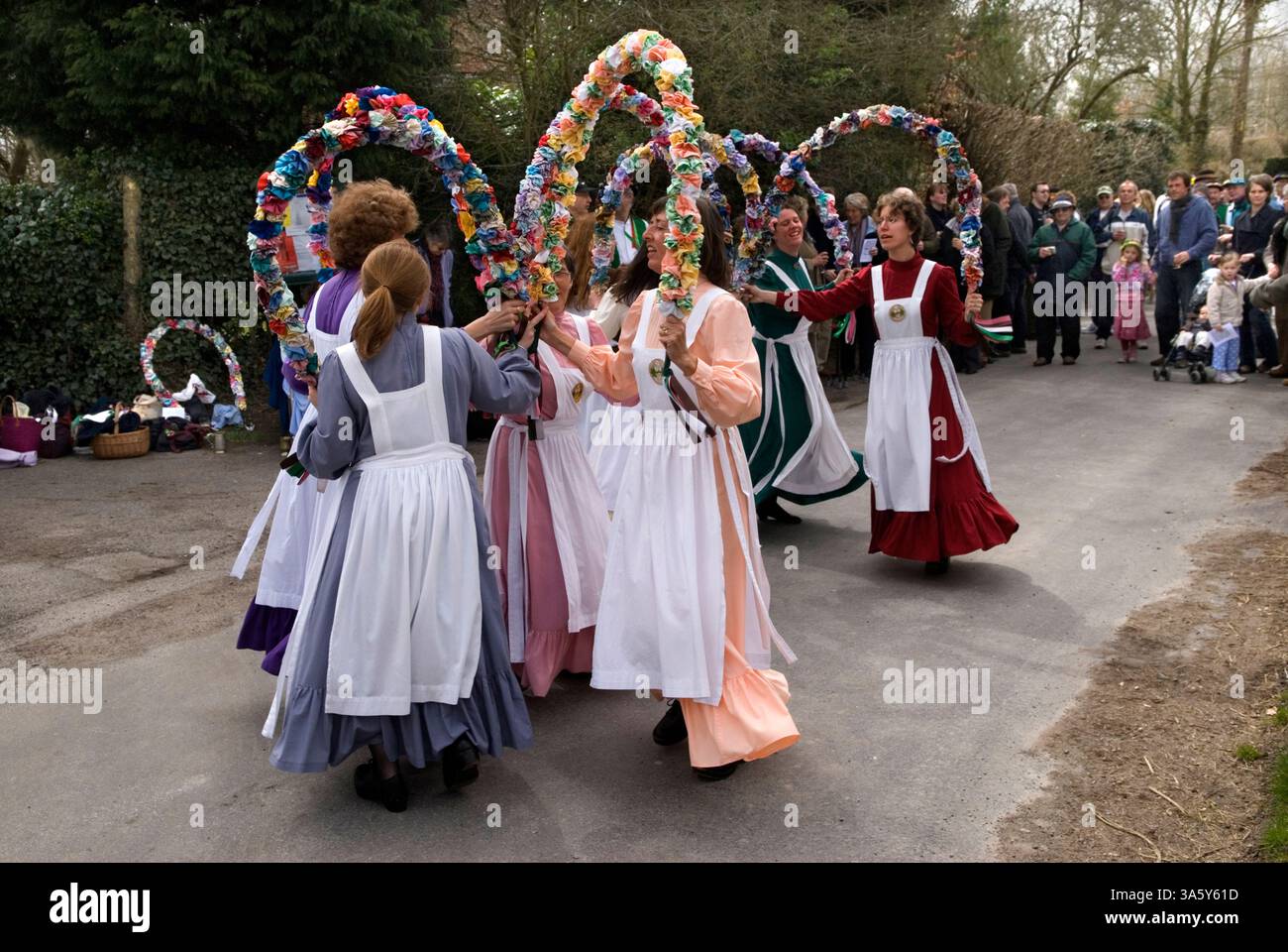 The Knots of May, a Women’s Morris Dancing team dancing on Good Friday ...