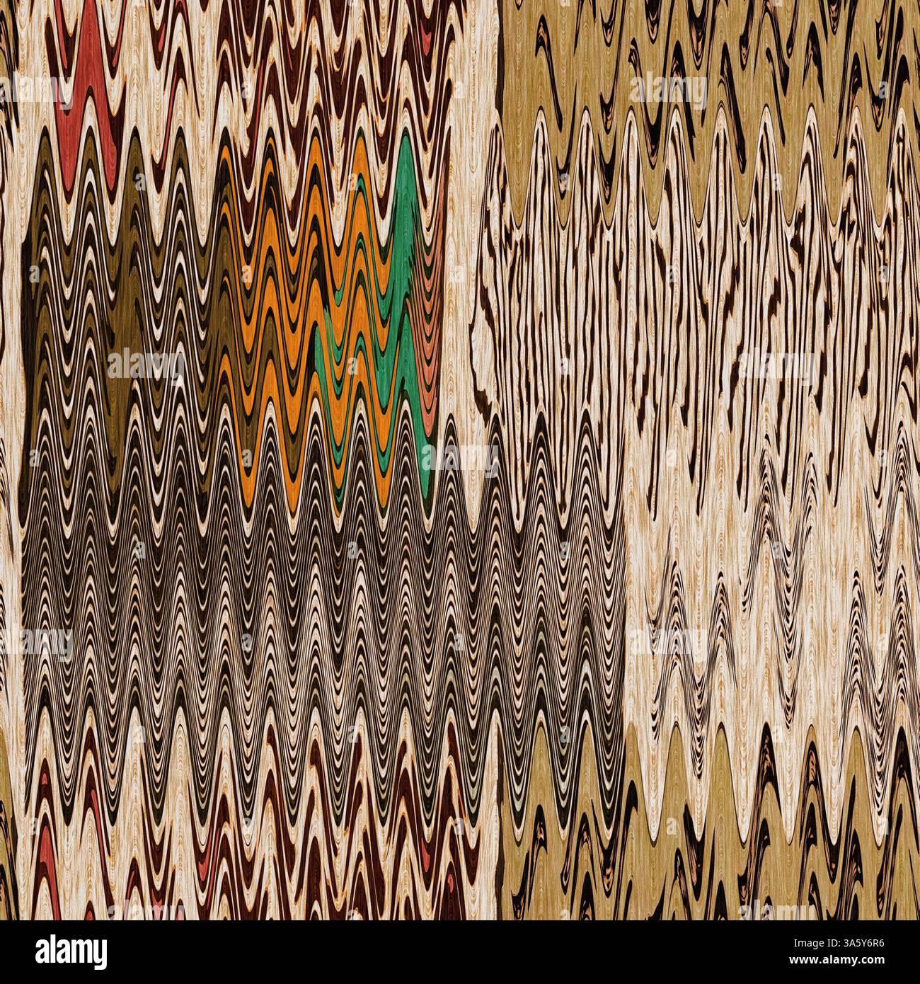 Fall colour wavy marble effect seamless pattern background. Drip style ...