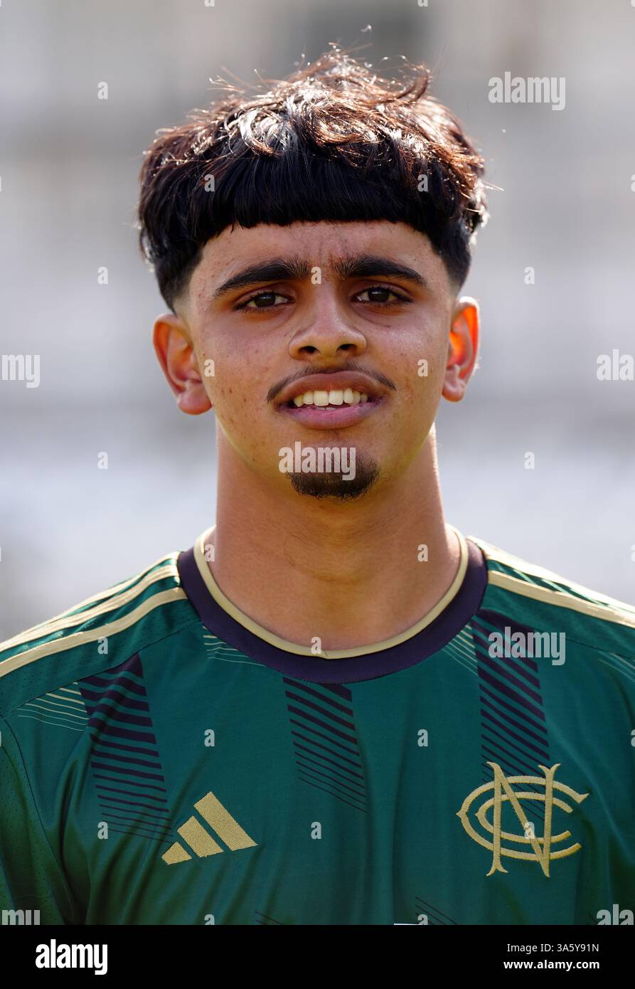 Nottinghamshire's Farhan Ahmed during a media day at Trent Bridge ...