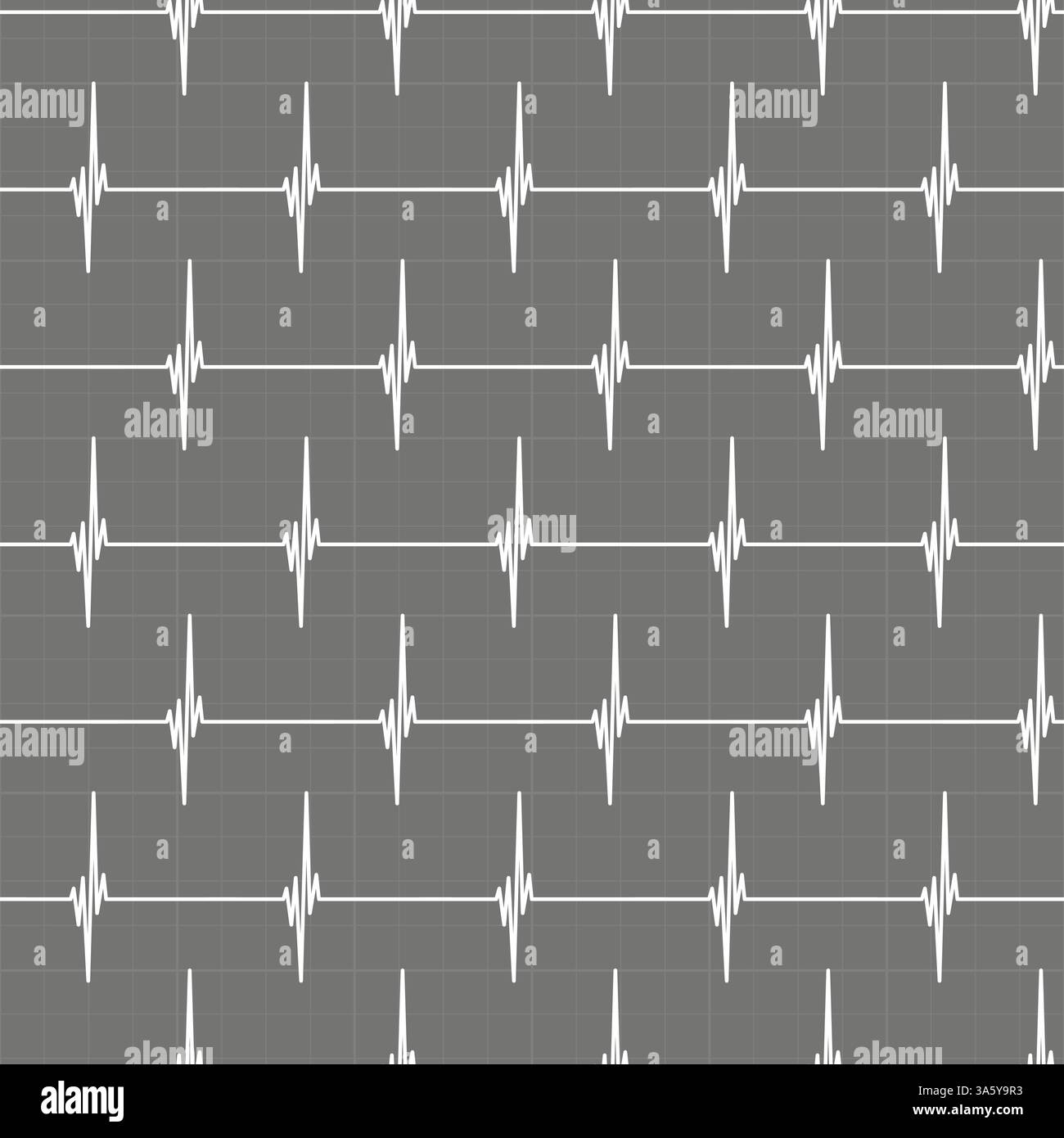 Seamless vector pattern EKG heartbeat line medical electrocardiogram ...