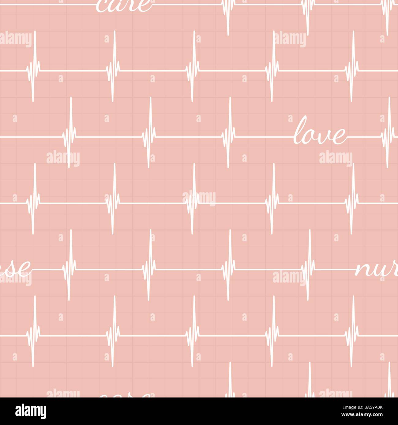 Seamless vector pattern EKG heartbeat line medical electrocardiogram ...