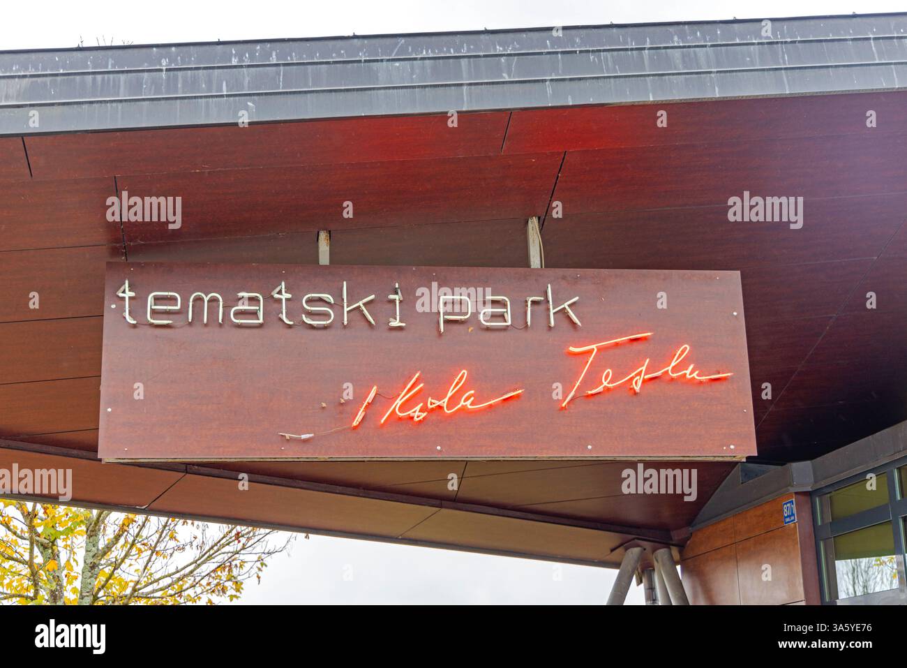 Smiljan, Croatia - October 24, 2024: Damaged Neon Sign Theme Park ...